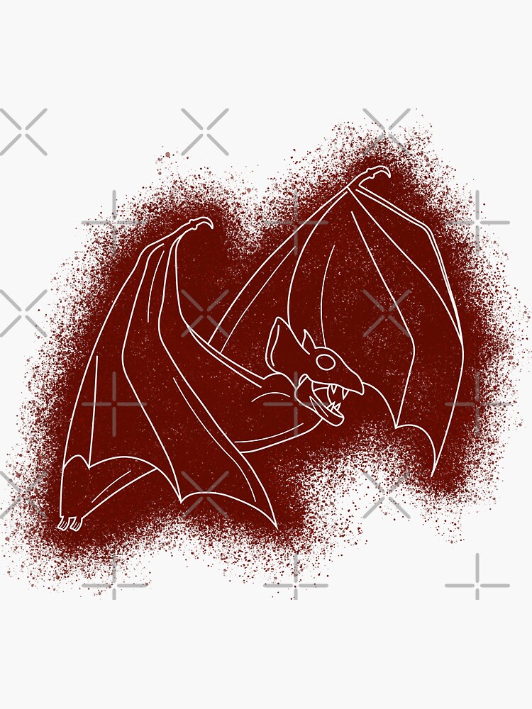 "Red Spray Paint Bat" Sticker for Sale by DesertDesign02 | Redbubble