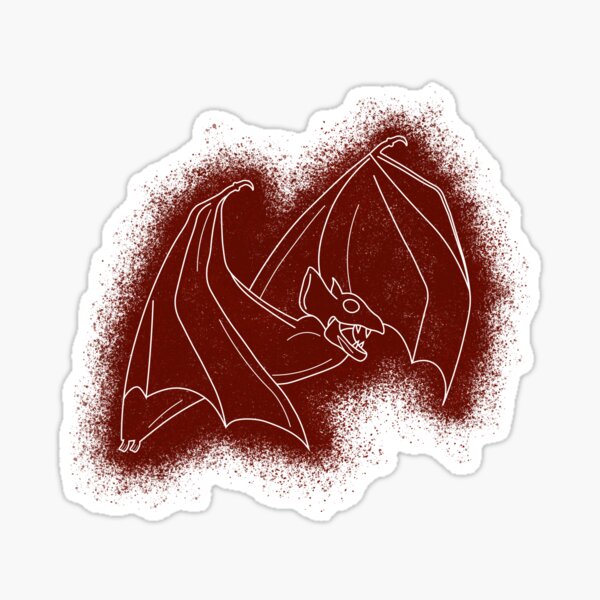 "Red Spray Paint Bat" Sticker for Sale by DesertDesign02 | Redbubble