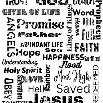 "Christian biblical word collage" Poster for Sale by MasterPrintz ...