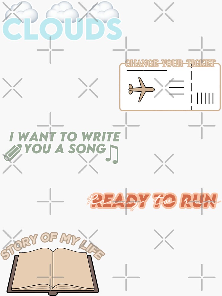 "1d song titles " Sticker for Sale by DesignsByRikke | Redbubble