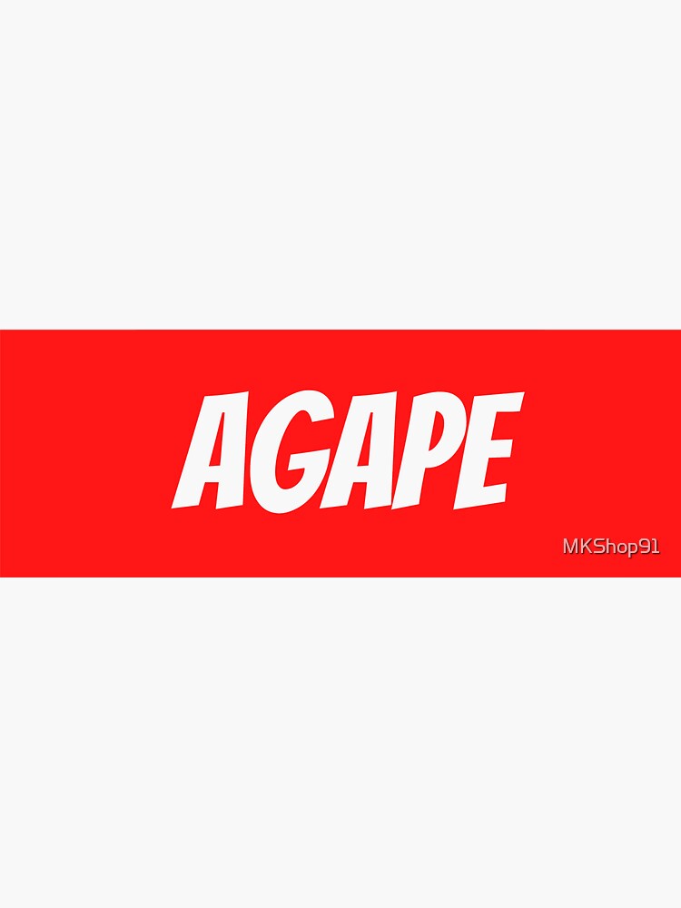 "Agape Best Word Template Design" Sticker for Sale by MKShop91 | Redbubble