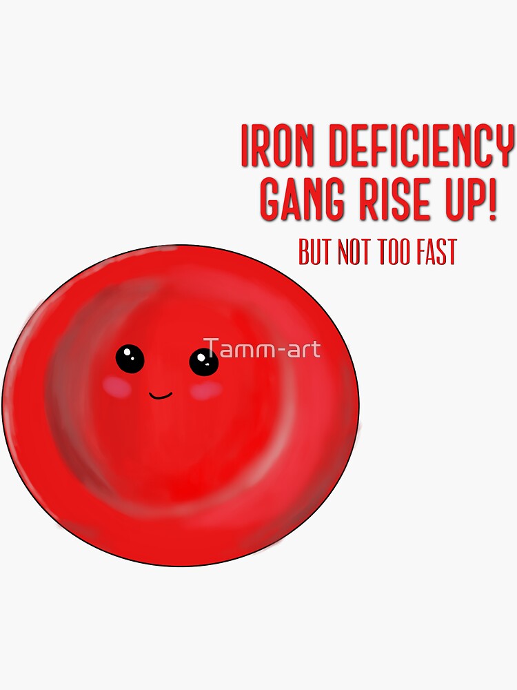 "Iron Deficiency " Sticker for Sale by Tamm-art | Redbubble