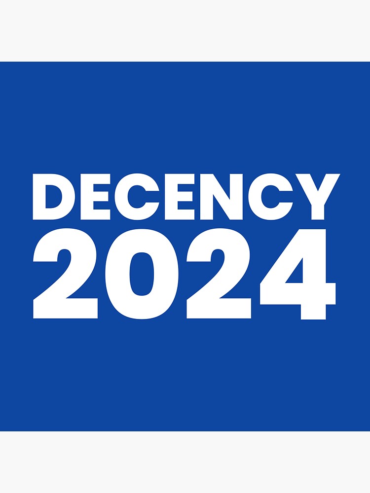 "Decency 2024" Sticker for Sale by rybacc | Redbubble