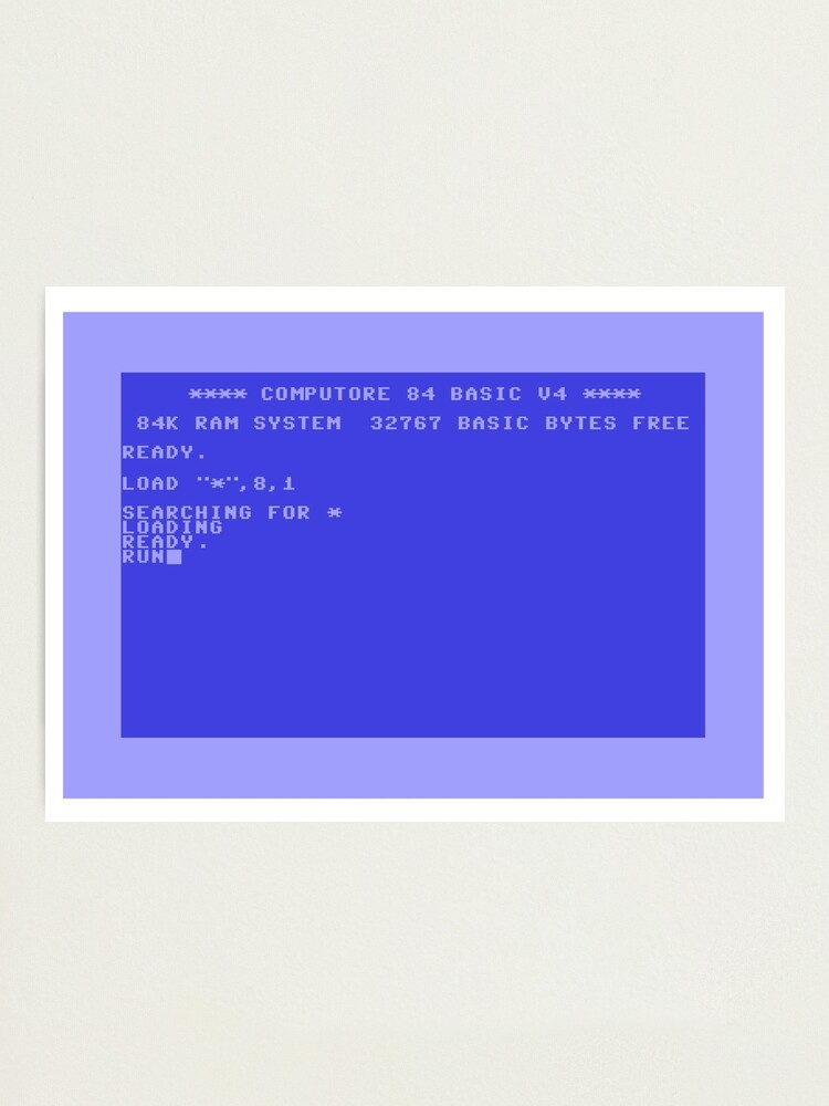 "8-Bit LOAD - Funny 80s Parody Computer Gamer Geek" Photographic Print ...