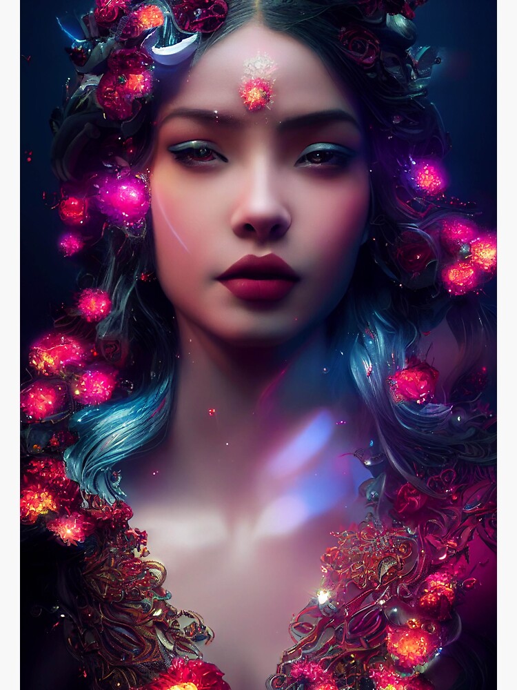 "Cyber Nature Goddess" Sticker for Sale by aiartdirection | Redbubble