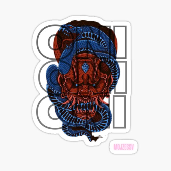 "ONI JAPAN!" Sticker for Sale by mojzessv | Redbubble