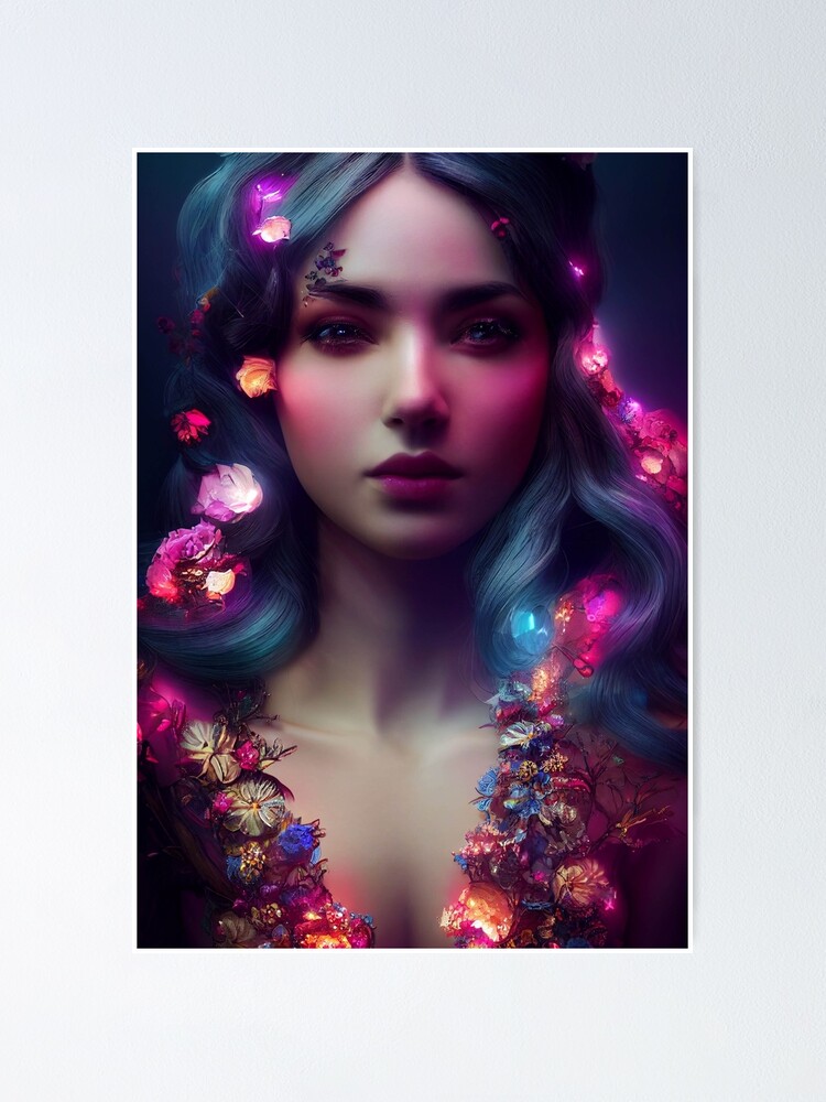 "Hyper realistic girl portrait" Poster for Sale by aiartdirection ...