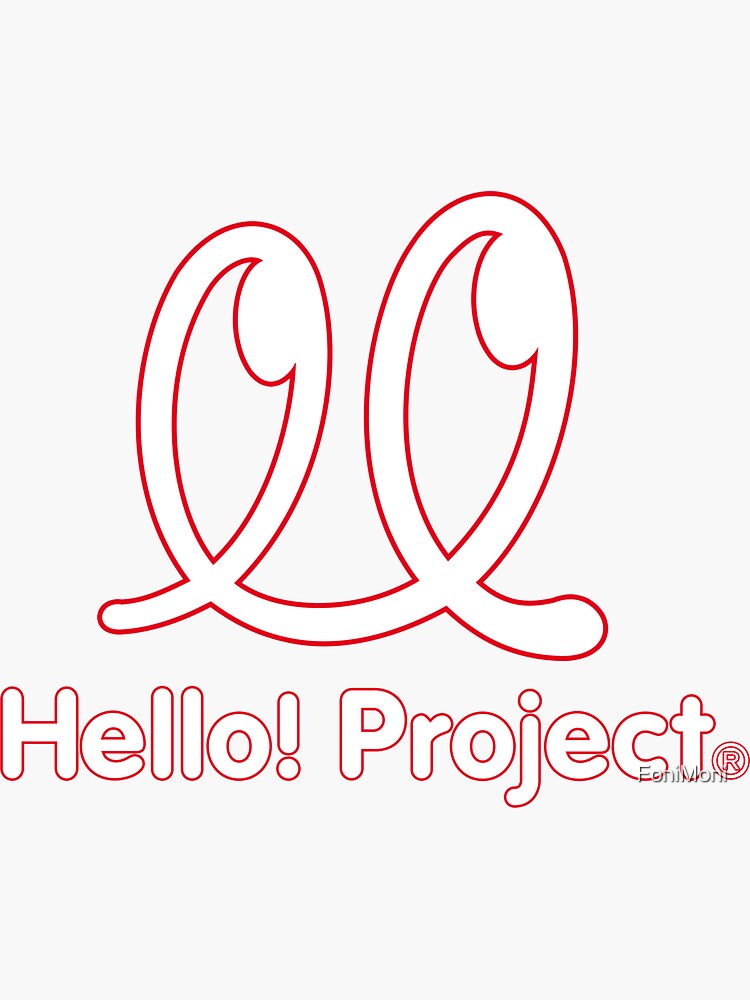 "Hello Project Old School Logo - White/Red" Sticker for Sale by ...