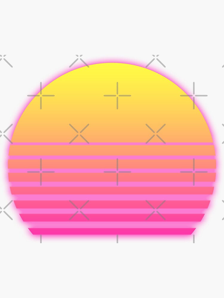 "Synthwave Sun" Sticker for Sale by christopper | Redbubble