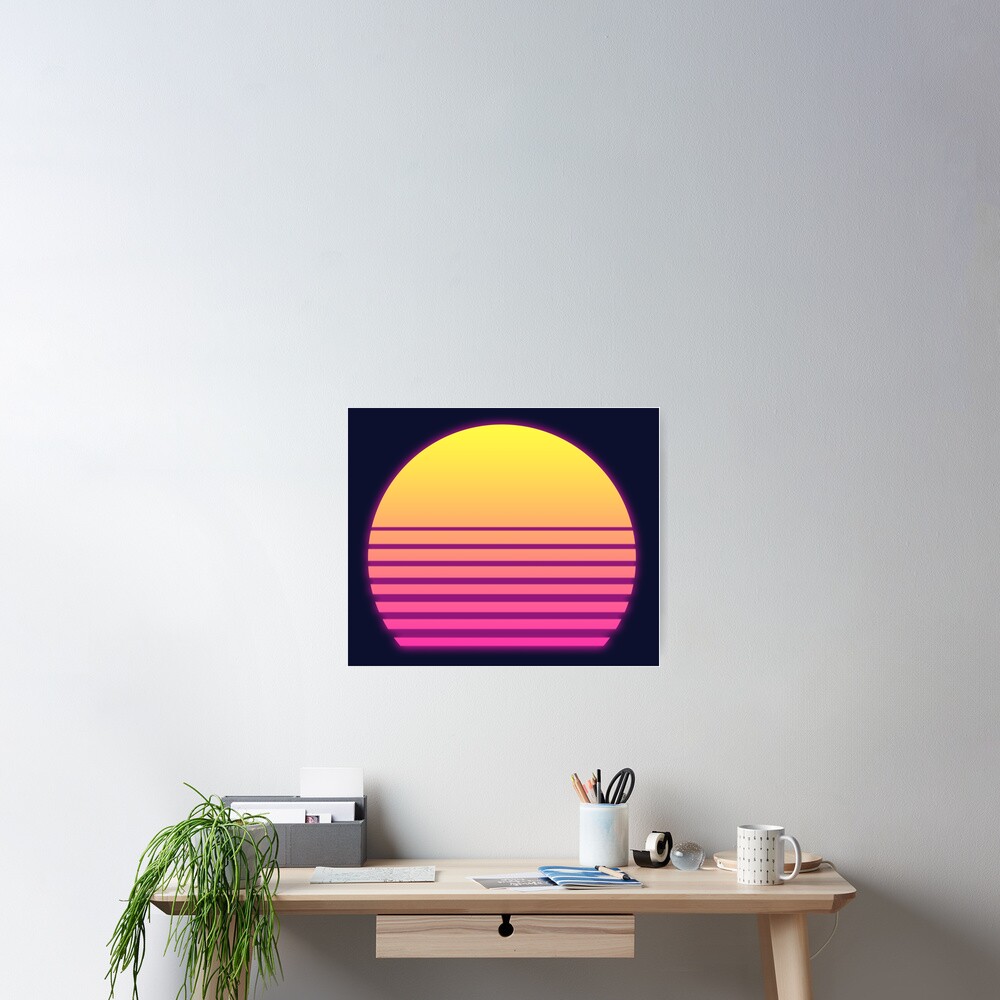 "Synthwave Sun." Poster von christopper | Redbubble