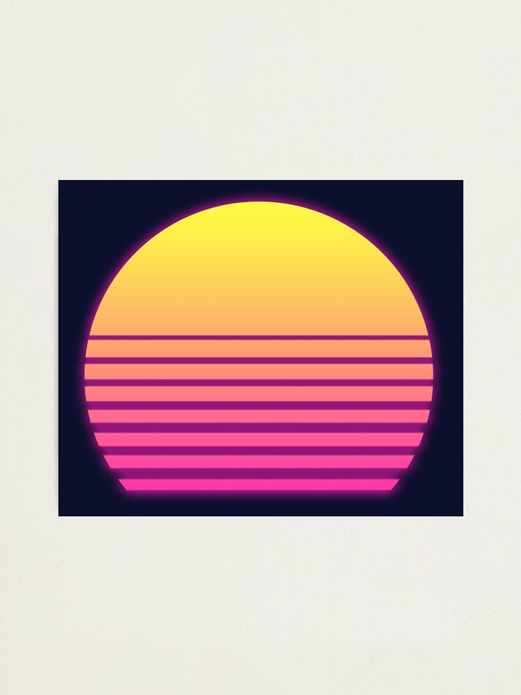 "Synthwave Sun" Photographic Print for Sale by christopper | Redbubble