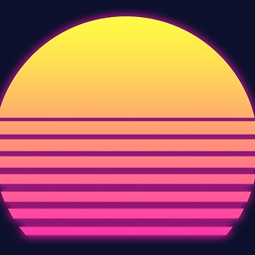 "Synthwave Sun" Sticker for Sale by christopper | Redbubble