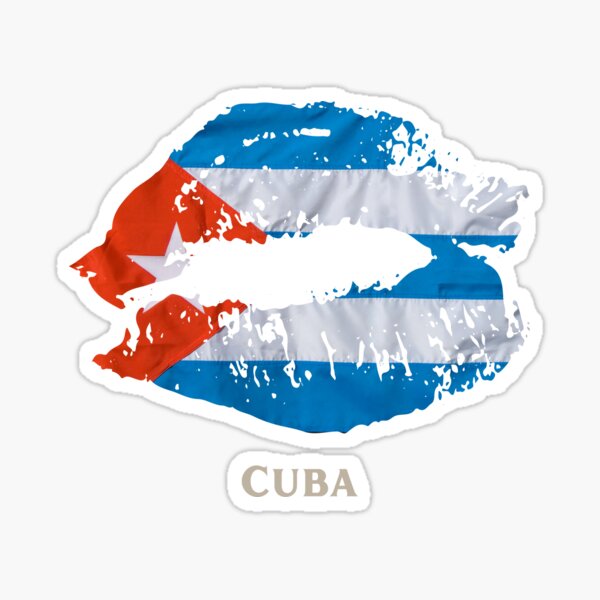 "Cuban Flag Lips - National Pride Smackers" Sticker for Sale by ...