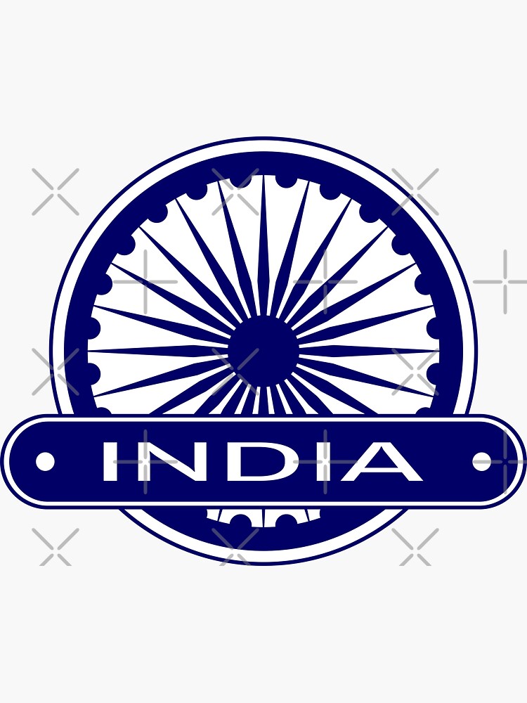 "India Roundel Ashoka Chakra Badge" Sticker for Sale by Chris Rivait ...