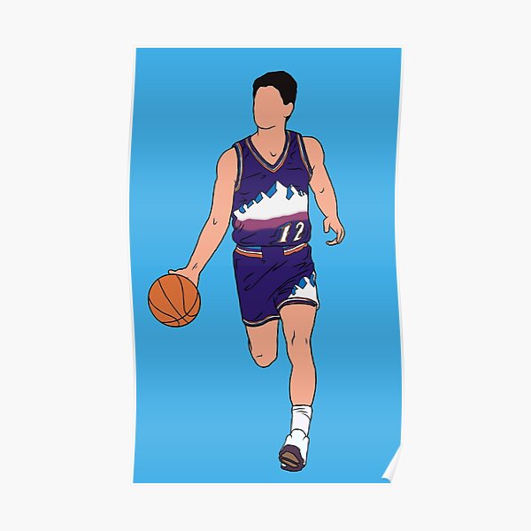 "John Stockton Dribbling" Poster for Sale by RatTrapTees | Redbubble