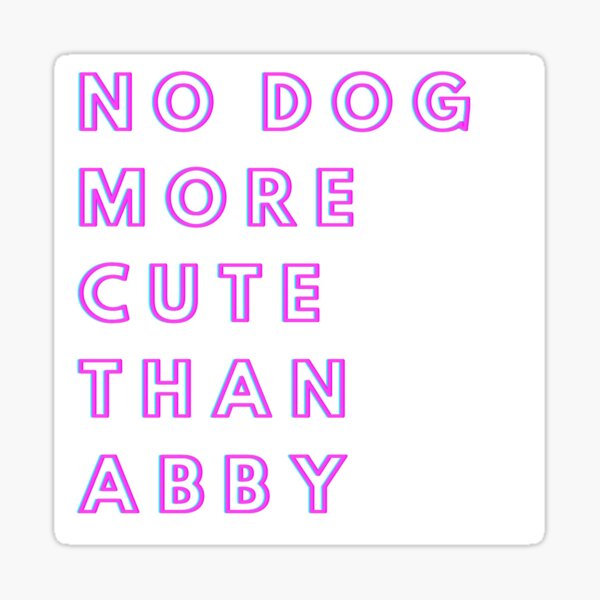 "Abby" Sticker for Sale by sayuri614 | Redbubble