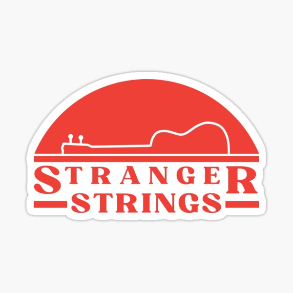 "Stranger Strings" Sticker for Sale by arcolo-music | Redbubble