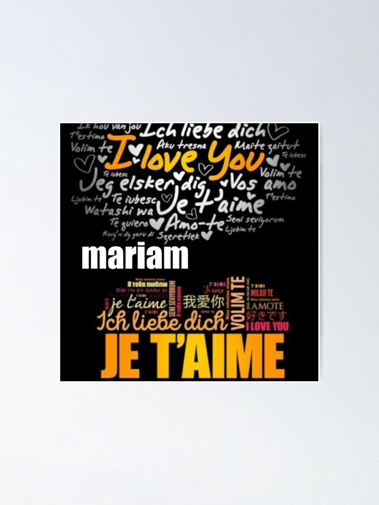 "MARIAM" Poster for Sale by kaderlemessi | Redbubble