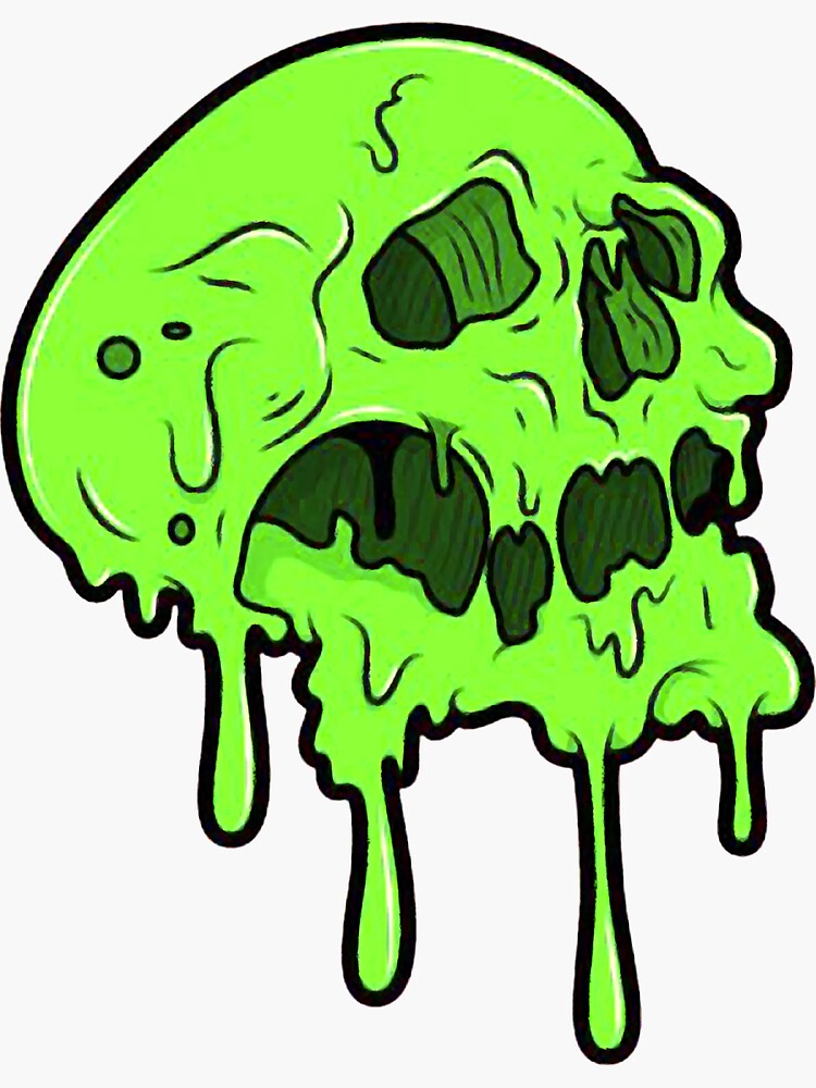 "toxic skull" Sticker for Sale by si3iy | Redbubble
