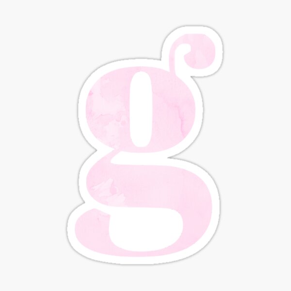 Pink G Stickers | Redbubble