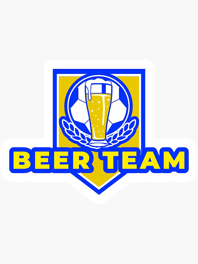 "BEER TEAM" Sticker for Sale by MJ96-PRO | Redbubble