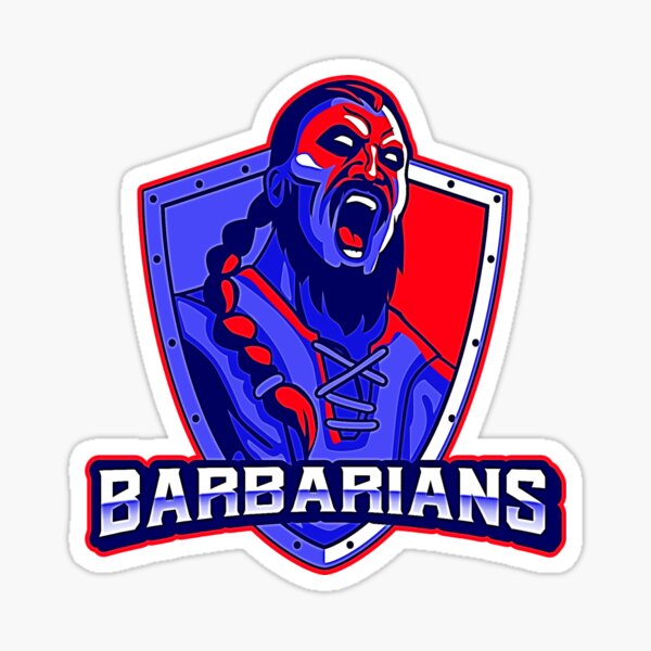 "Barbarians Two Pseudo Sports Team" Sticker for Sale by Rorulent ...
