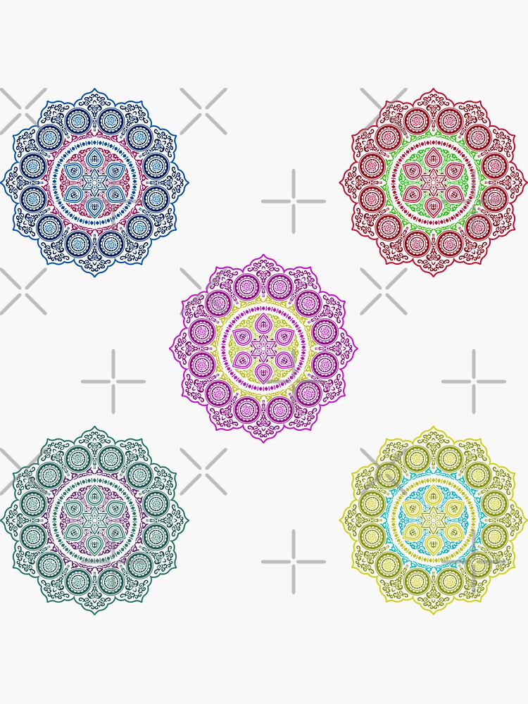 "Pack of islamic rose window - Persian (iranian) art" Sticker for Sale ...