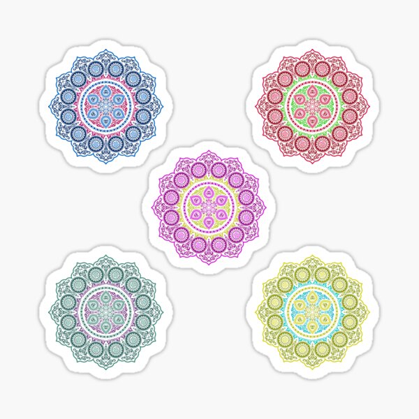 "Pack of islamic rose window - Persian (iranian) art" Sticker for Sale ...