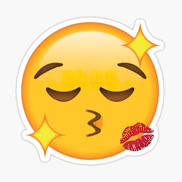 "Fabulous Kissy Face Secret Emoji | funny internet meme" Sticker by ...