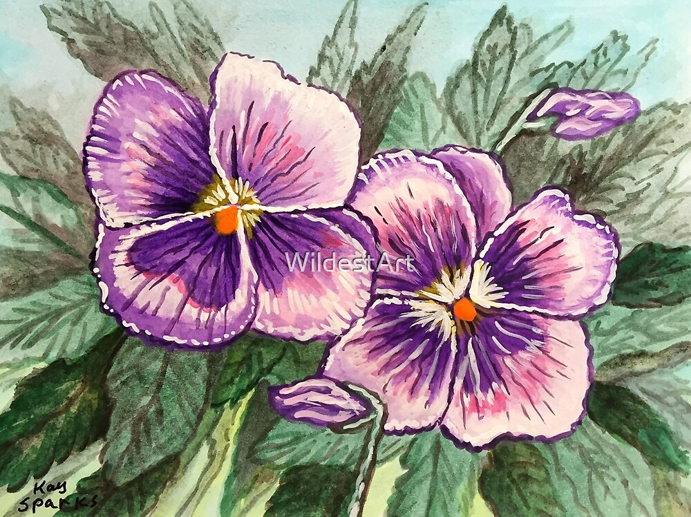 "Pansy Painting" by WildestArt | Redbubble