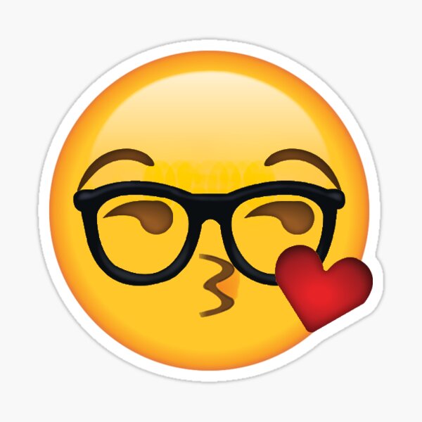 Pegatina « Kissy Face Nerd Secret Emoji | divertido meme de internet ...