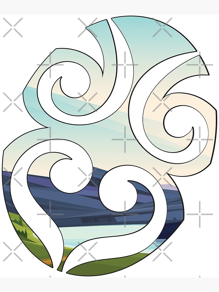 "Sky Reflected On The Water Koru Symbol" Poster for Sale by ...