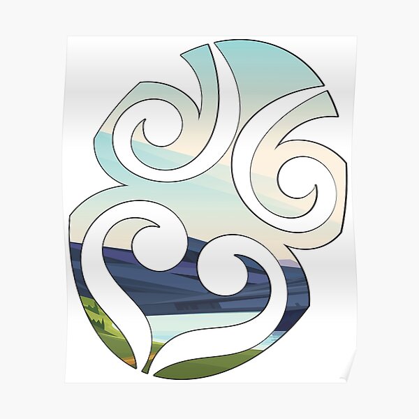 "Sky Reflected On The Water Koru Symbol" Poster for Sale by ...
