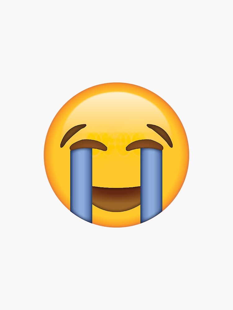 "Crying Happy Tears Secret Emoji | funny internet meme" Sticker for ...