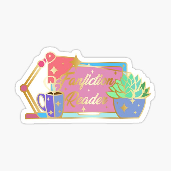 "Fanfiction reader sticker, book lover sticker" Sticker for Sale by ...