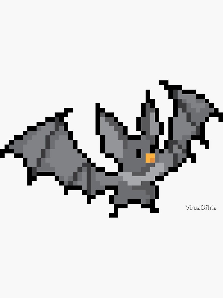 "Silly Pixel Bat" Sticker for Sale by VirusOfIris | Redbubble