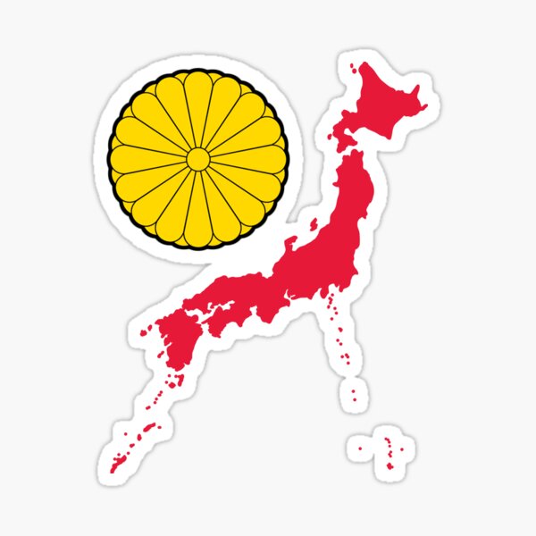 "Japan with Imperial Seal" Sticker for Sale by Frogpen | Redbubble