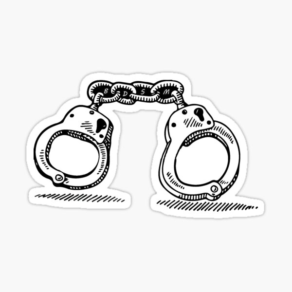 "handcuffs bdsm" Sticker for Sale by eliblackleopard | Redbubble
