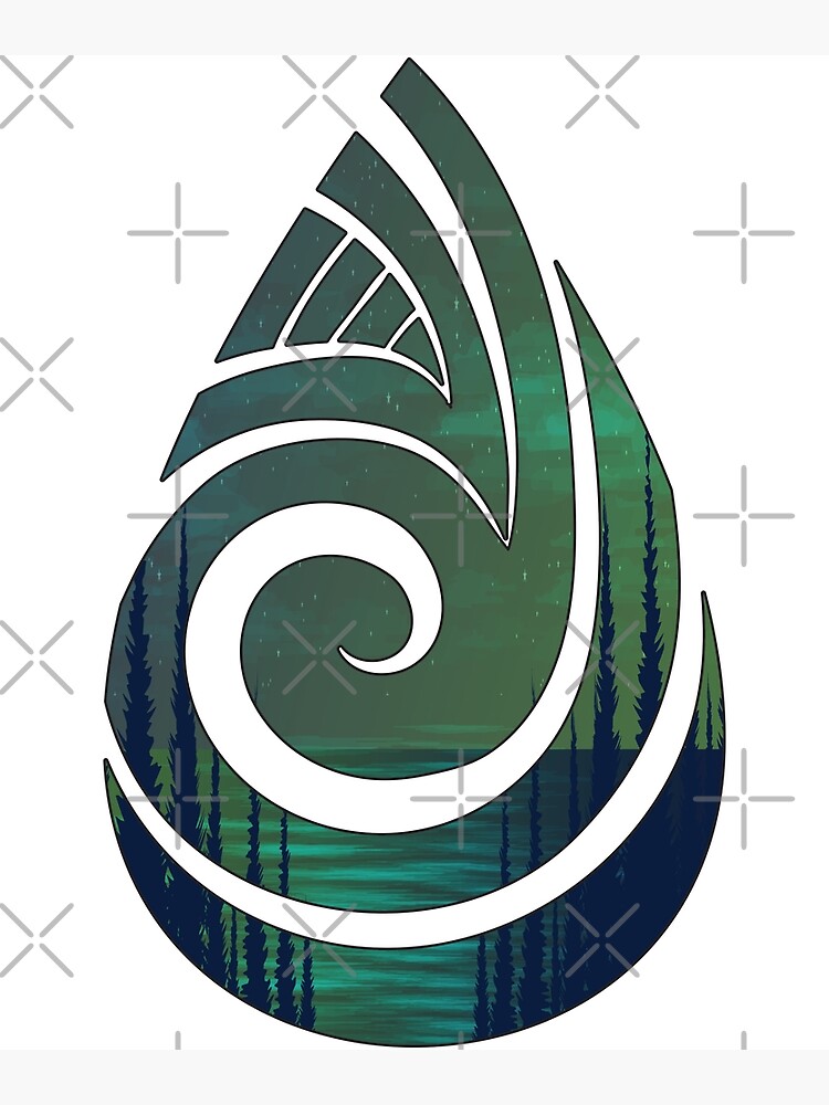 Póster «Símbolo de Koru reflejado en el cielo de medianoche» de ...