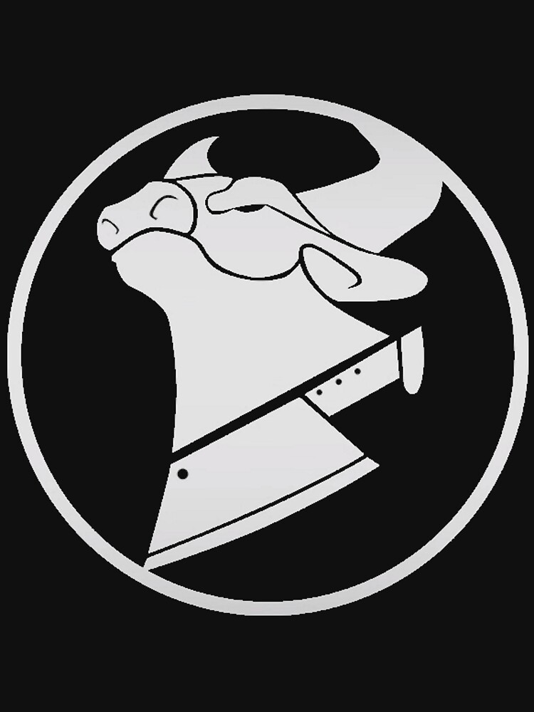 "Cow Chop Logo White on Black" T-shirt for Sale by WahedSlet ...