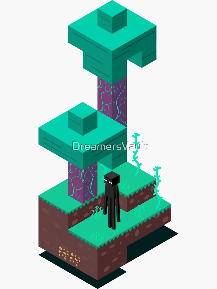 "Minecraft Enderman in the Warped Forest" Sticker for Sale by ...