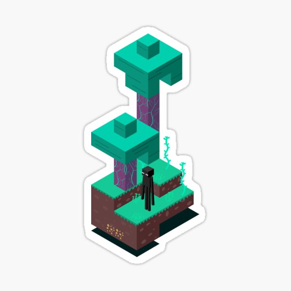 "Minecraft Enderman in the Warped Forest" Sticker for Sale by ...