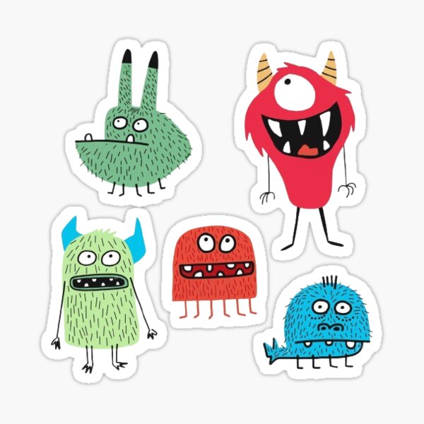 "crazy monsters stickers" Sticker for Sale by MMAASHOP | Redbubble