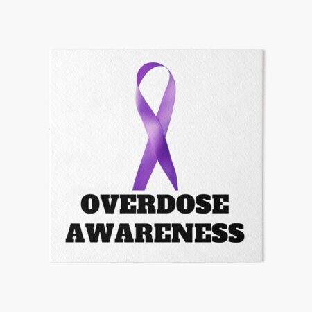 "Drug Overdose Awareness Ribbon" Art Board Print for Sale by madraso ...