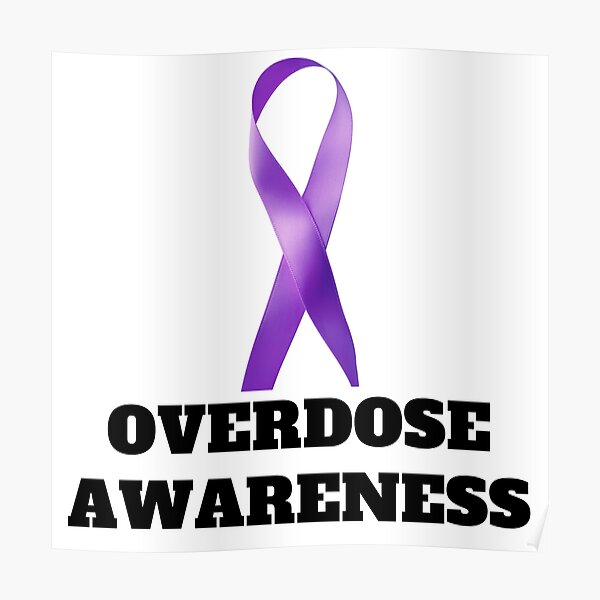"Drug Overdose Awareness Ribbon" Poster for Sale by madraso | Redbubble