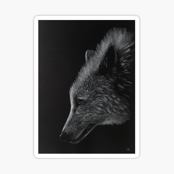 "White Wolf" Sticker for Sale by MissGribouillis | Redbubble
