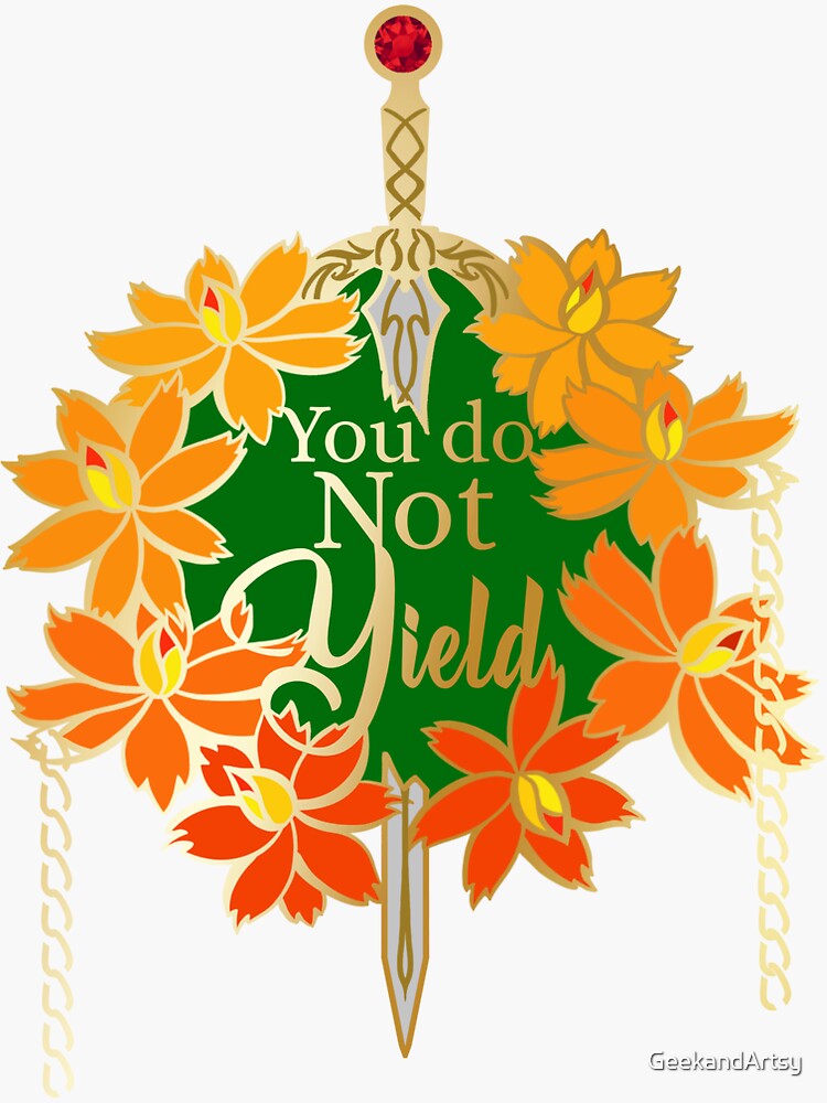 "You do not Yield- Throne of Glass sticker" Sticker for Sale by ...