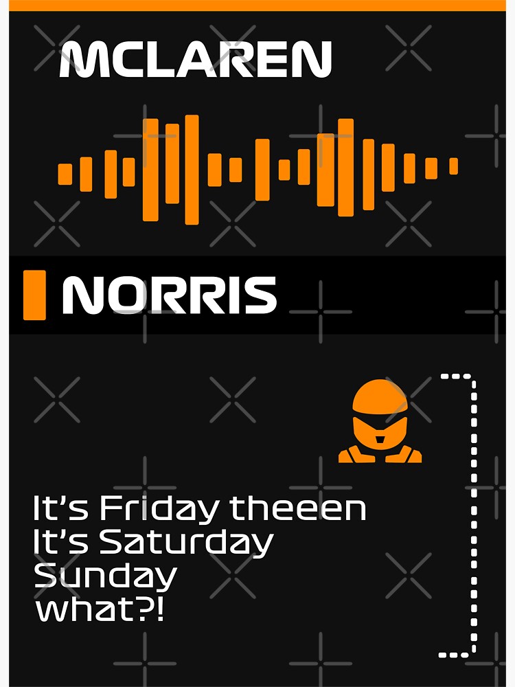 "Lando Norris It's Friday theeen - Radio Check" Sticker for Sale by ...