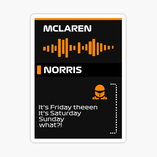 "Lando Norris It's Friday theeen - Radio Check" Sticker for Sale by ...
