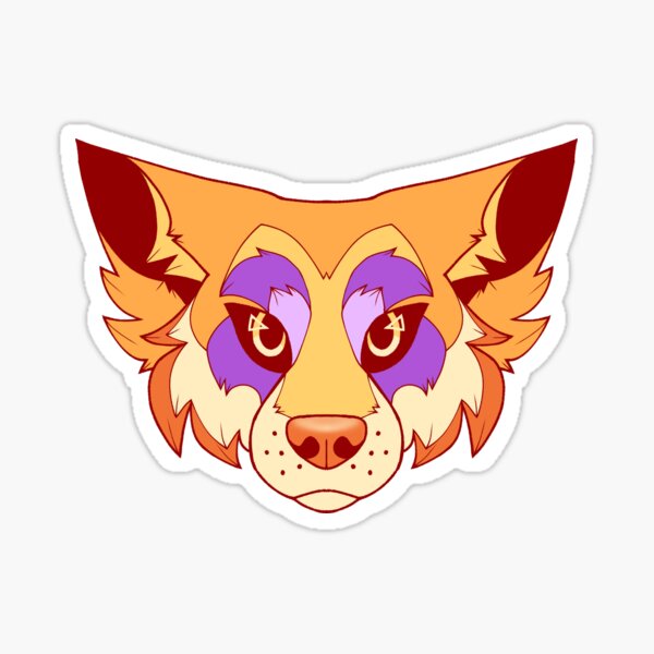 "Golden Pallette Wolf" Sticker for Sale by RavenMcCookies | Redbubble